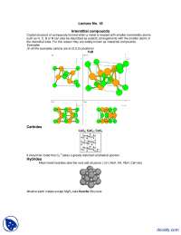 Interstitial Compounds-Mechanics of Materials-Handout - Docsity