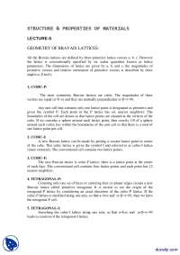 Structure and Properties of Materials-Mechanics of Materials-Handout - Docsity