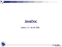 Java Doc-Java Programming-Lecture Slides | Slides Java Programming | Docsity