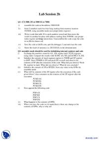 Writing Simple Programs in Assembly Language-Microprocessors-Lab Assignments - Docsity