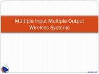 Multiple Input Multiple Output Systems-Mobile Communication Systems-Presentations - Docsity