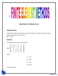 Coordinate Transformation Matrix2-Finite Element Method-Assignment Solution - Docsity