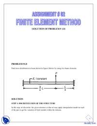 Stress Distribution in a Beam-Finite Element Method-Assignment Solution - Docsity
