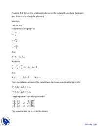 Natural and Cartesian Coordinates of Triangular Element-Finite Element ...