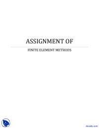 Two Point Collocation Method-Finite Element Method-Assignment Solution - Docsity