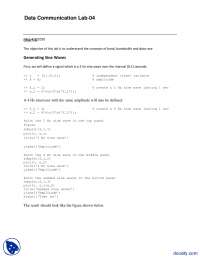 Data communication Part 4-Computer Networks-Lab Assignment - Docsity
