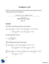 Natural Frequencies of Beam Using One Element Idealization-Finite Element Method-Assignment ...