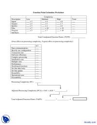 Function Point Estimation Worksheet, Codes and Instructions-Software ...