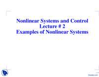 Examples of Non Linear Systems-Non Linear Control Systems-Lecture Slides - Docsity