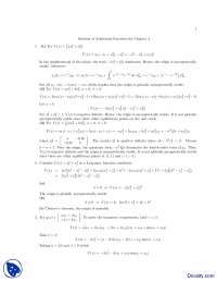 Chetaev’s Theorem Solutions-Analysis of Non Linear Control Systems-Handout - Docsity