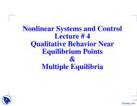 Qualitative Behavior Near Equilibrium Points-Stability in Non Linear Control Systems-Lecture ...