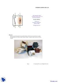 Understanding Relays-Electrical Engineering-Handout | Exercises Electrical Engineering - Docsity