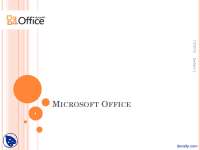 Getting Started-MS Word-Lecture Slides | Slides Microsoft Word Skills | Docsity