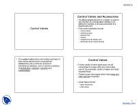 Control Valves III-Control and Instrumentation-Lecture Slides - Docsity