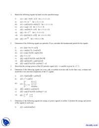 Signal Sketching Part 1-Digital Signal Processing-Assignment - Docsity