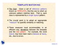 Templete Matching-Computational Intelligence-Lecture Slides - Docsity