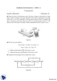 Mathematical Modelling-Control System-Paper - Docsity