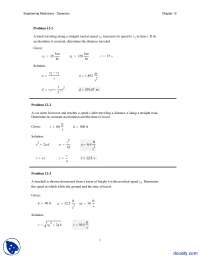 Displacment Speed Problems-Dynamics-Assignment Solution - Docsity