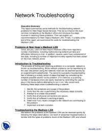 Network Troubleshooting-Learning Microsoft Word-Assignment Solutions - Docsity
