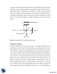 Michelson Interferometer III-Physics-Lab Report - Docsity