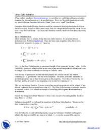 Dirac Delta Function-Differential Equations and Transforms-Handout - Docsity