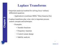 Laplace Transforms-Signals And Systems-Lecture Slides - Docsity