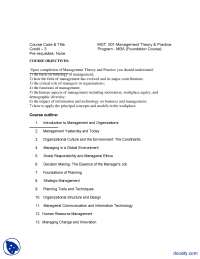 Management Theory And Practice-Management And Business Administration ...