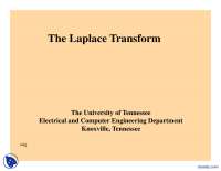 The Laplace Transform-Signals And Systems-Lecture Slides - Docsity