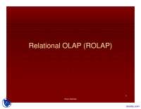 Relational OLAP ROLAP-Data Warehousing-Lecture Slides - Docsity