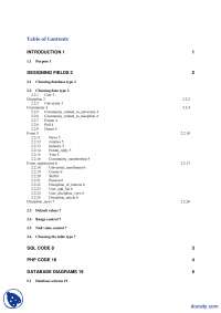 Physical Database Design-Computer Sciences Applications-Project Report - Docsity