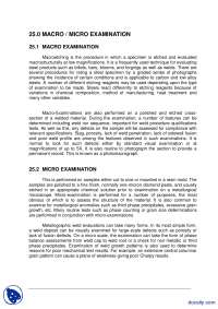 Micro Macro Examination-Welding Technology Inspection-Lecture Handout ...