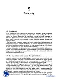 Relativity-Advanced Engineering Dynamics-Lecture Handout - Docsity