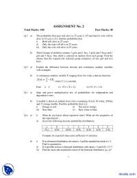Advance Mathematics-Mathematics And Statistics-Assignment - Docsity