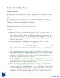 Muddiest Points Part 10-Signal and Systems-Lecture Handout - Docsity