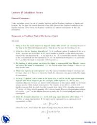 Muddiest Points Part 24-Signal and Systems-Lecture Handout - Docsity