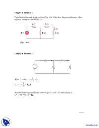 Exercises for Electrical Circuit Analysis (Engineering) Free Online as PDF | Docsity