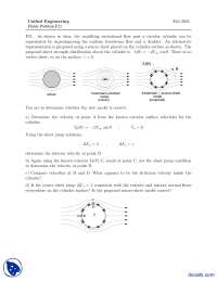 F21 Circular Cylinder-Aeronatical Engineering And Fluid Mechanics-Assignment - Docsity