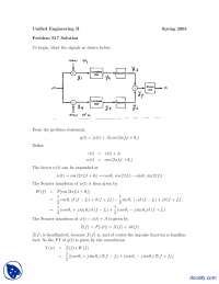 Signal Problem-Signal and Systems-Assignment Solution - Docsity