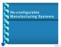 Reconfigurable Manufacturing Systems-Robot Design, Programming and Implementation-Lecture Slides ...