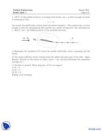 Airfoil Vortex Sheet-Aeronautical Engineering And Fluid Dynamics-Quiz - Docsity