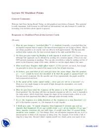 Muddiest Points Part 21-Signal and Systems-Lecture Handout - Docsity