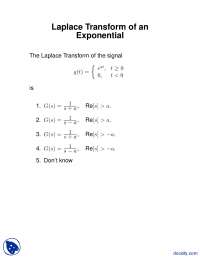 Laplace Transform of an Exponential-Signal and System Theory-Lecture ...