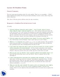 Muddiest Points Part 3-Signal and Systems-Lecture Handout - Docsity