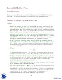 Muddiest Points Part 27-Signal and Systems-Lecture Handout - Docsity