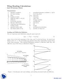 Wing Bending Calculations-Aerospace And Aeronautical Engineering-Lab ...