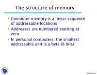 The Structure of Memory-Programming-Lecture Slides - Docsity