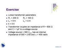 Exercise 2-Electrical Circuit Analysis-Lecture Slides - Docsity