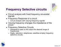 Frequency Selective Circuits-Advanced Circuit Analysis-Lecture Slides - Docsity