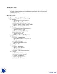 WBS Example-Project Management In Engineering-Handout - Docsity