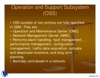 GSM Operation and Support Subsystem-GSM In Communication Systems-Lecture Slides | Slides Data ...